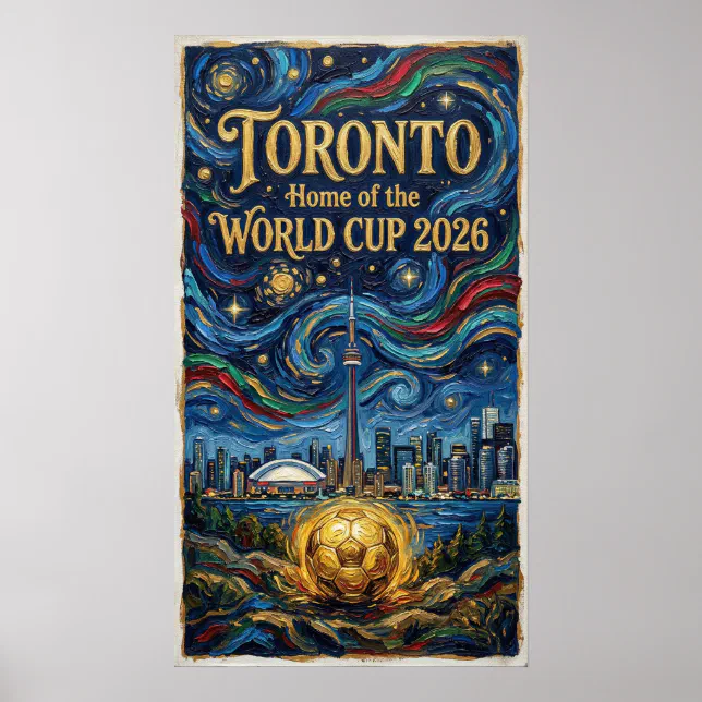 Toronto Soccer Art 2026 Stadium Design Poster | Zazzle