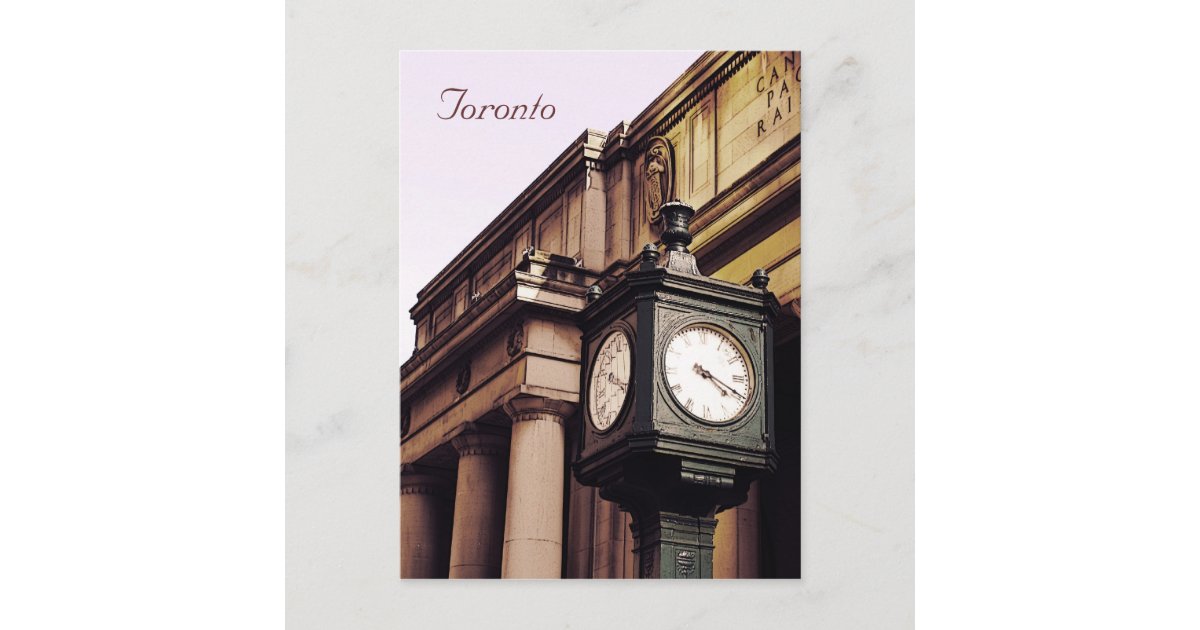 Toronto Union Station clock Postcard | Zazzle