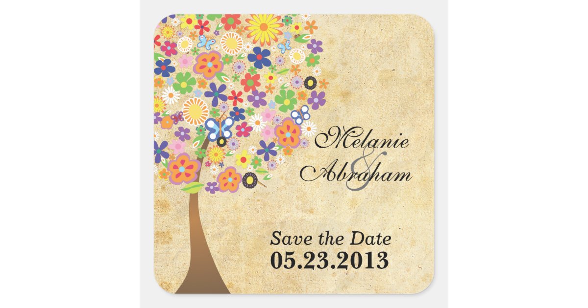 Tree of Life Square Sticker | Zazzle