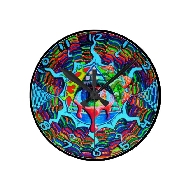 Trippy Wall Clocks | Zazzle.ca