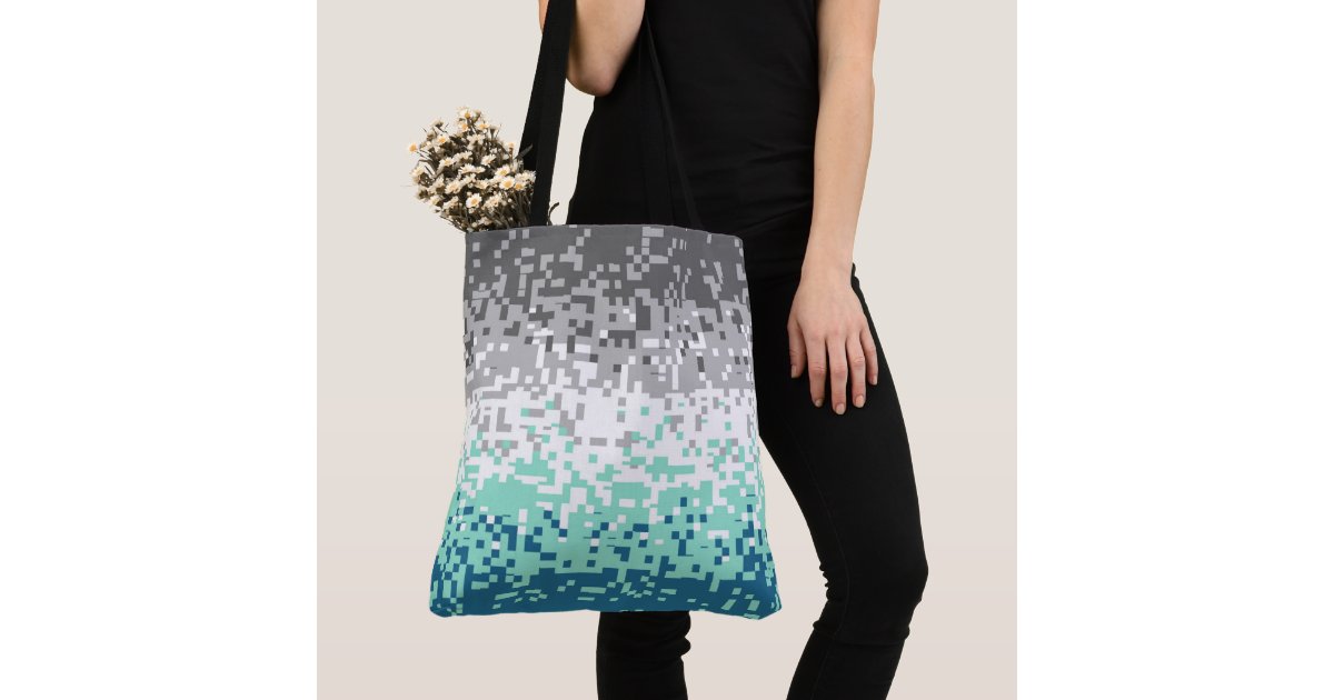 Trippy Pixelated Abstract Frayromantic Pride Flag Tote Bag | Zazzle