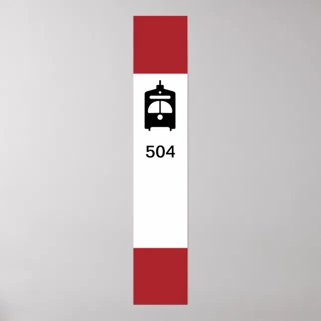 TTC Streetcar Stop Poster w/ Personalized Route # | Zazzle