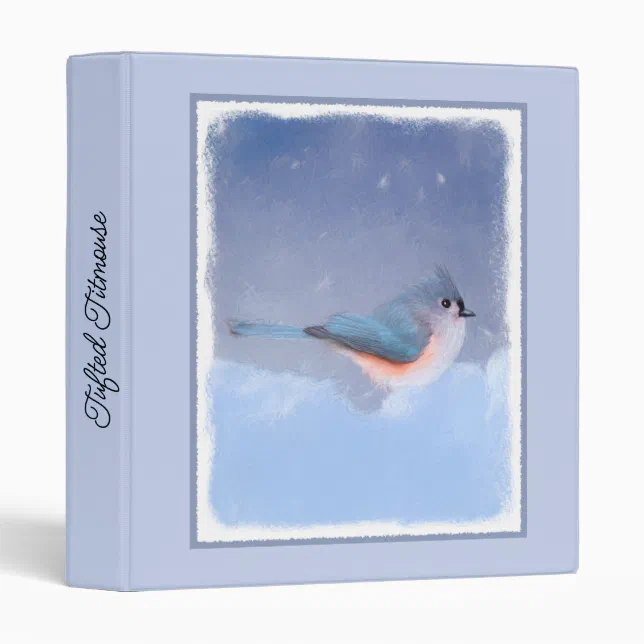 Tufted Titmouse Painting - Original Bird Art Binder | Zazzle