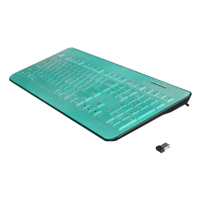 Turquoise Wireless Keyboard | Zazzle