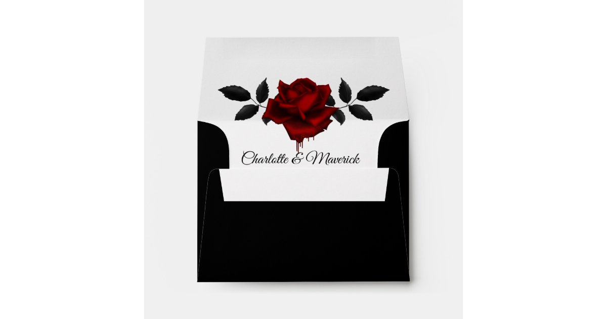 Tuxedo Suit & Bride Silhouette Wedding Envelope | Zazzle