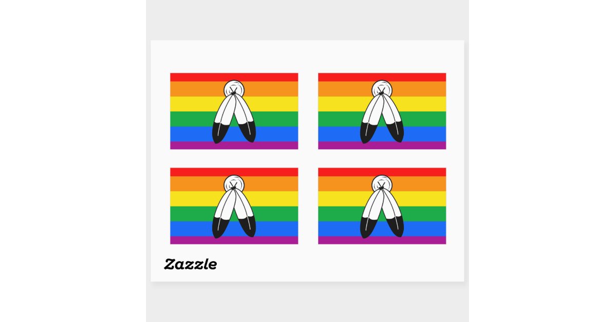 Two-Spirit LGBTQ+ Pride Flag Sticker | Zazzle