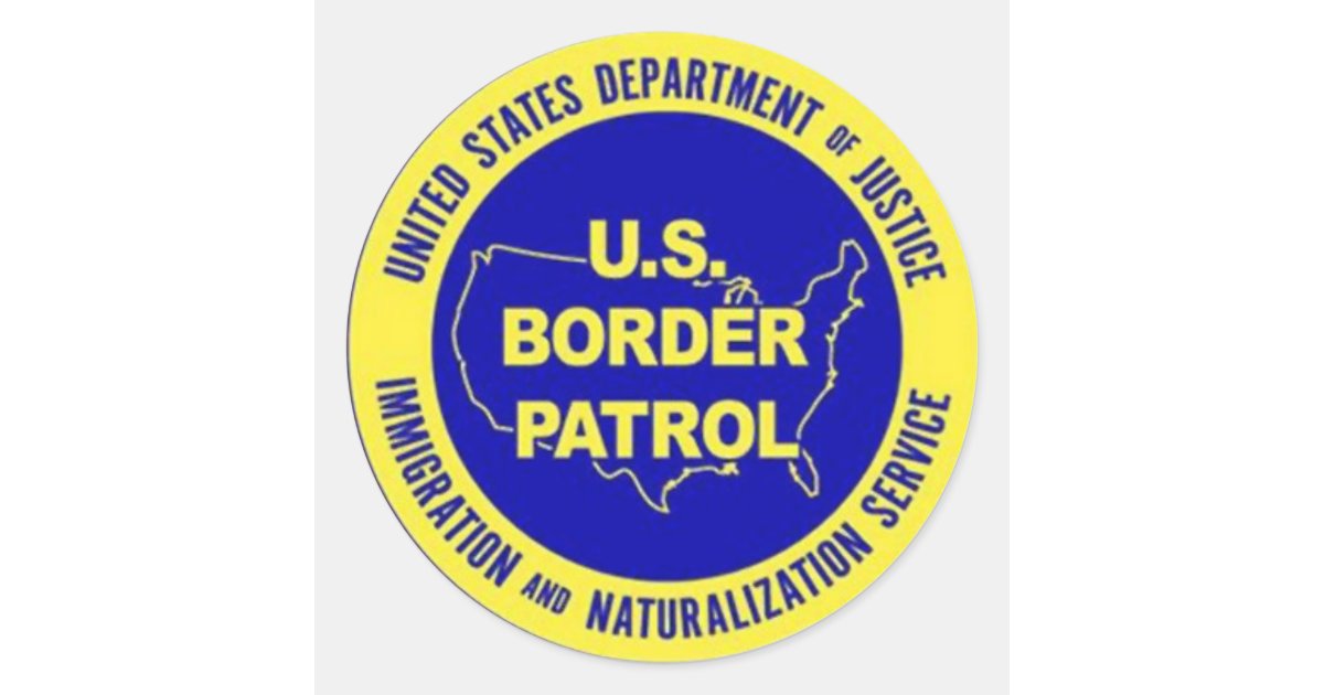 U.S. Border Patrol Badge Classic Round Sticker | Zazzle