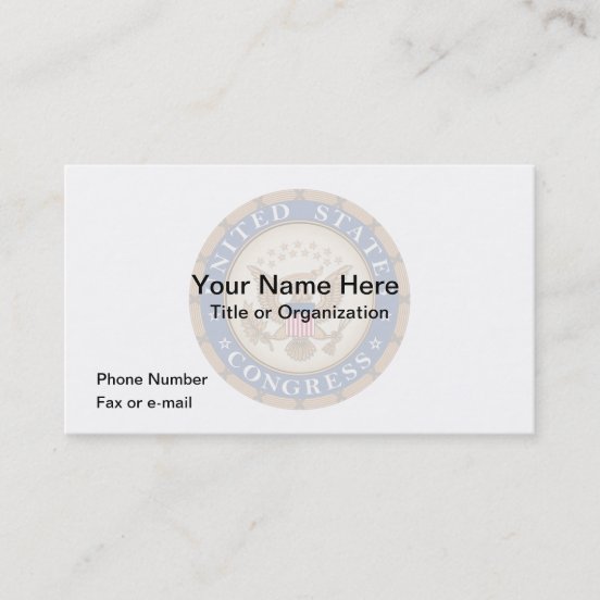 To Congress Business Cards & Profile Cards | Zazzle CA