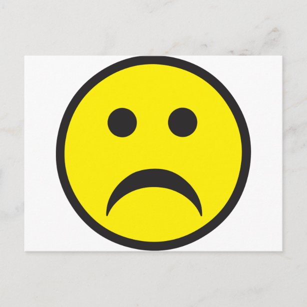 Sad Face Postcards | Zazzle CA