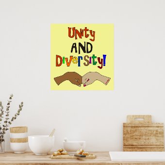 UNITY AND DIVERSITY Poster | Zazzle
