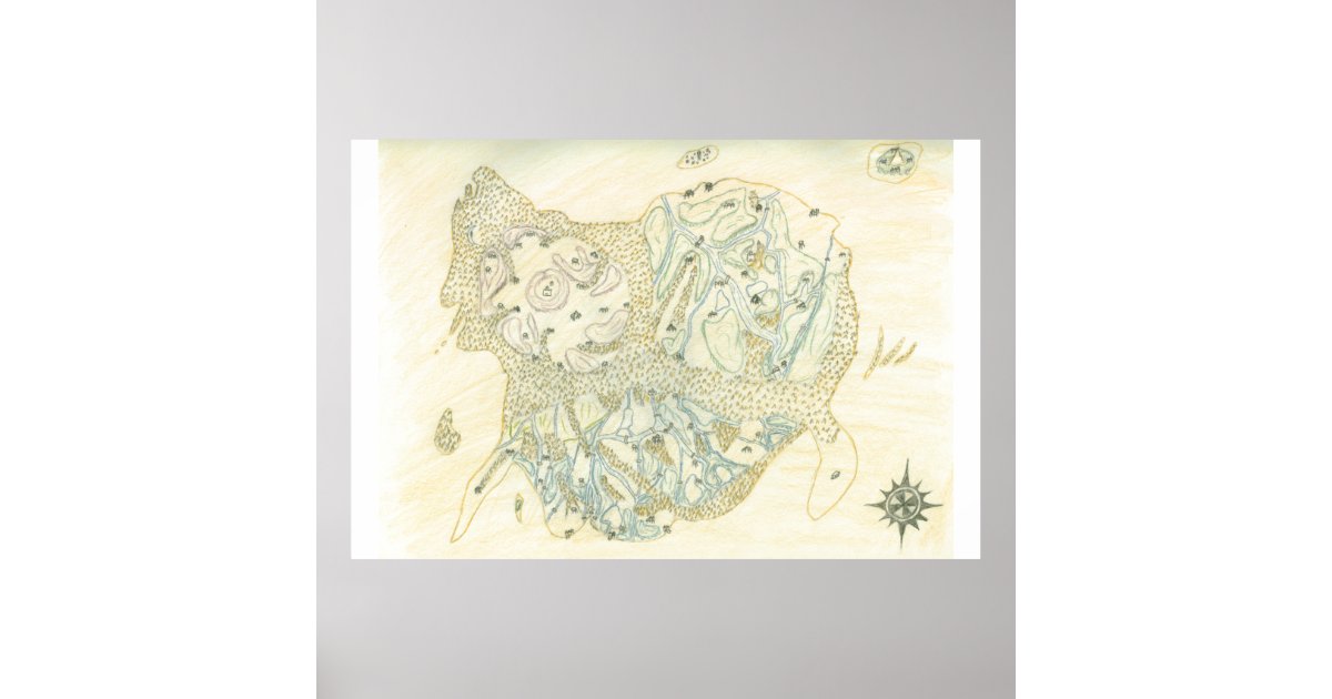 Unlabeled Map of Trino Poster | Zazzle