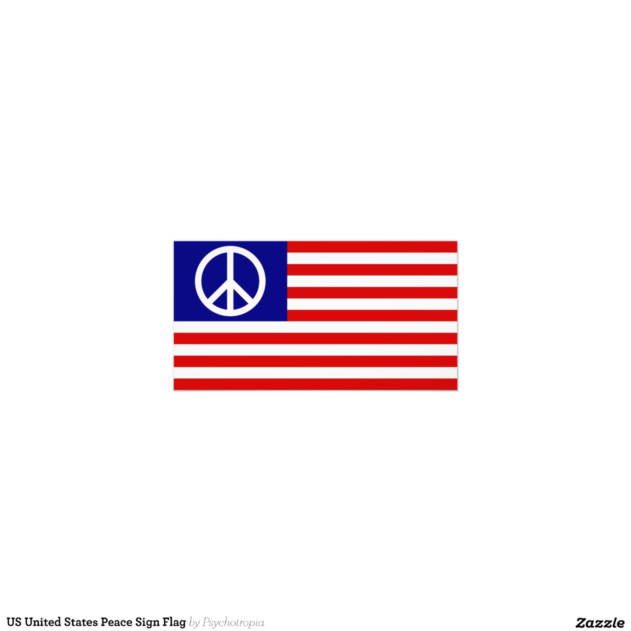 US United States Peace Sign Flag Art Photo | Zazzle