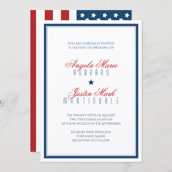 American Flag Invitations | Zazzle CA