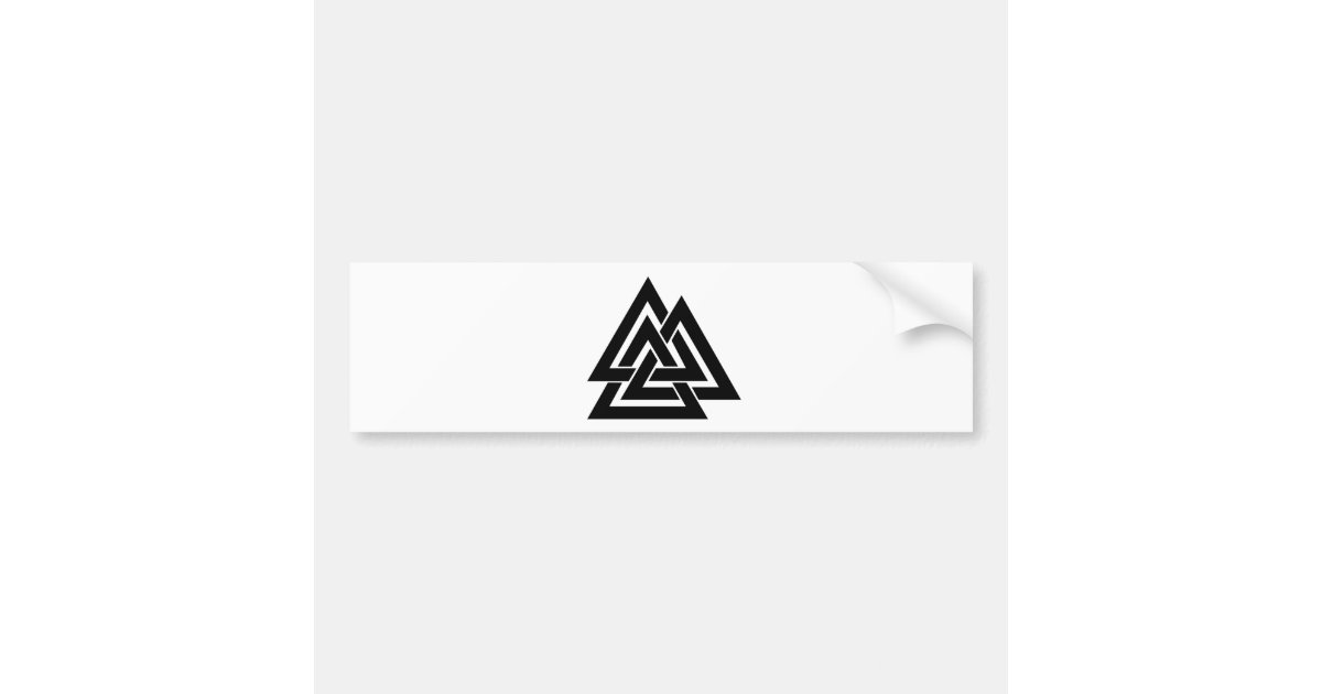Valknut Viking Norse Nordic Protection Symbol Odin Bumper Sticker | Zazzle