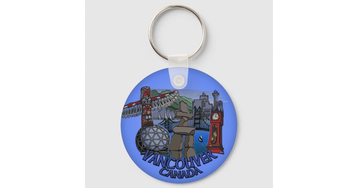 Vancouver Canada Key Chain Vancouver Souvenirs | Zazzle