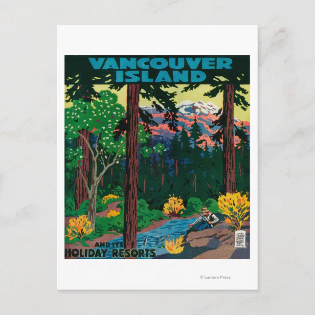 Vancouver Island Advertising Poster Postcard | Zazzle