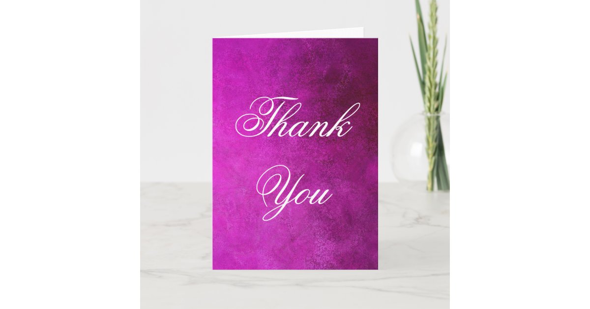 Vertical Thank You Script Pink Professional | Zazzle