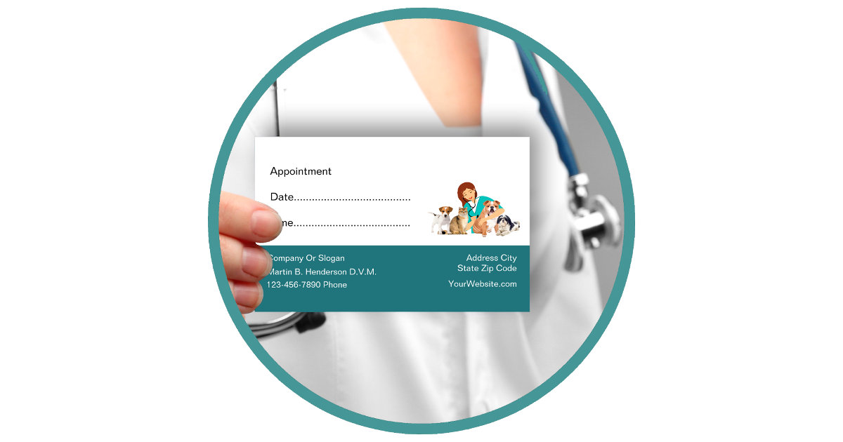 Veterinary Appointment Reminder Business Cards | Zazzle