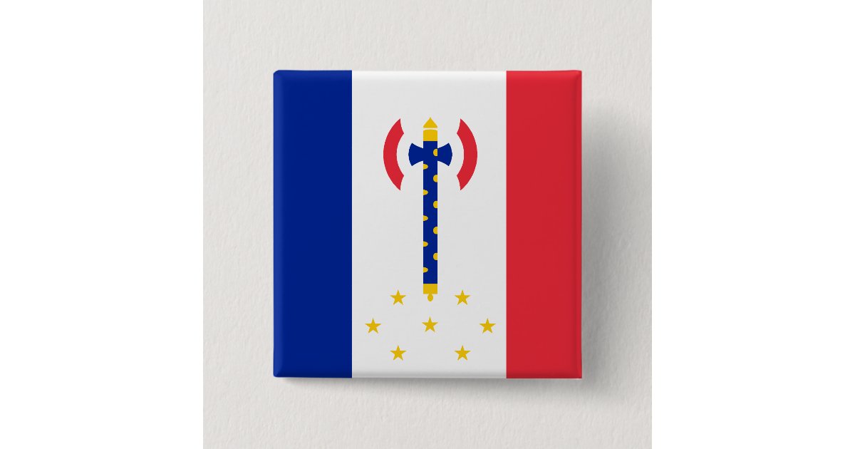 Vichy, France flag 2 Inch Square Button | Zazzle