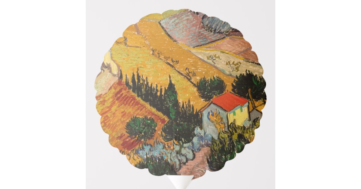 Vincent van Gogh - Landscape, House and Ploughman Balloon | Zazzle