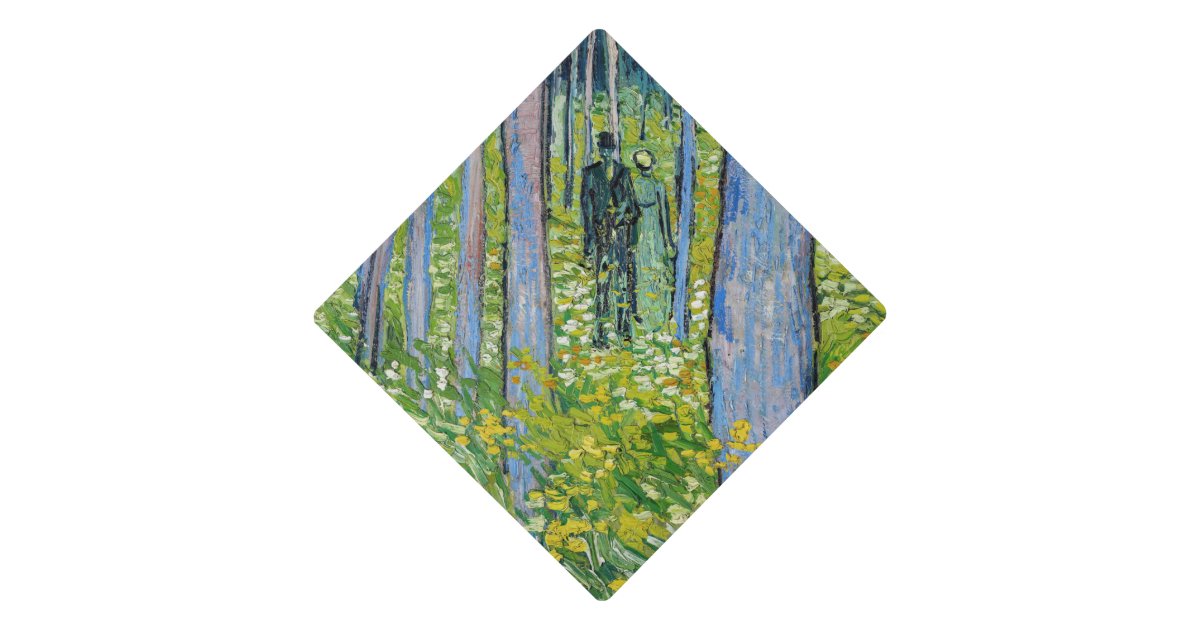 Vincent van Gogh - Undergrowth with Two Figures Graduation Cap Topper ...
