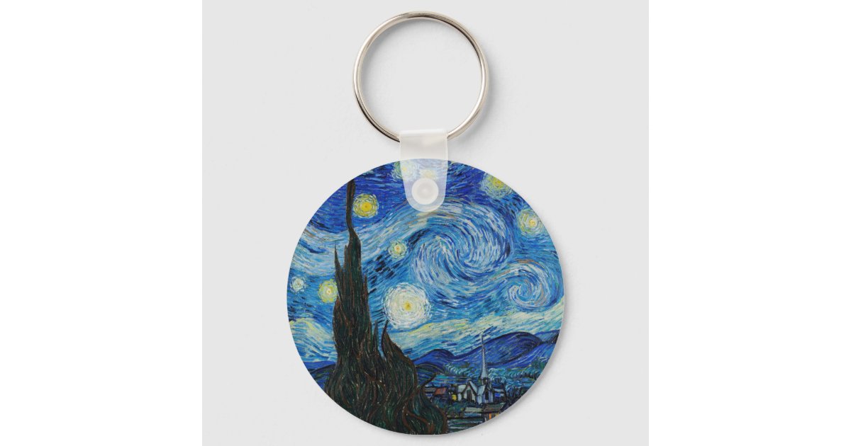 Vincent Van Gogh's The Starry Night Keychain | Zazzle