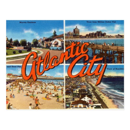 Vintage Atlantic City Postcard | Zazzle.ca