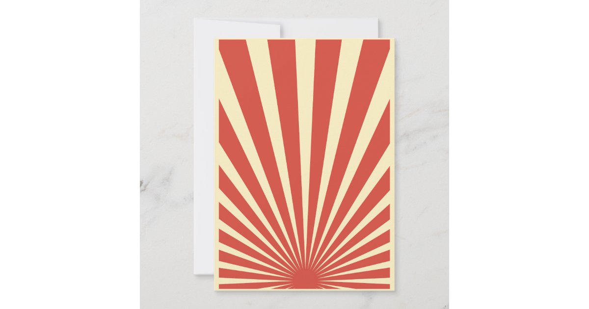 Vintage blue sunburst posters invitation | Zazzle