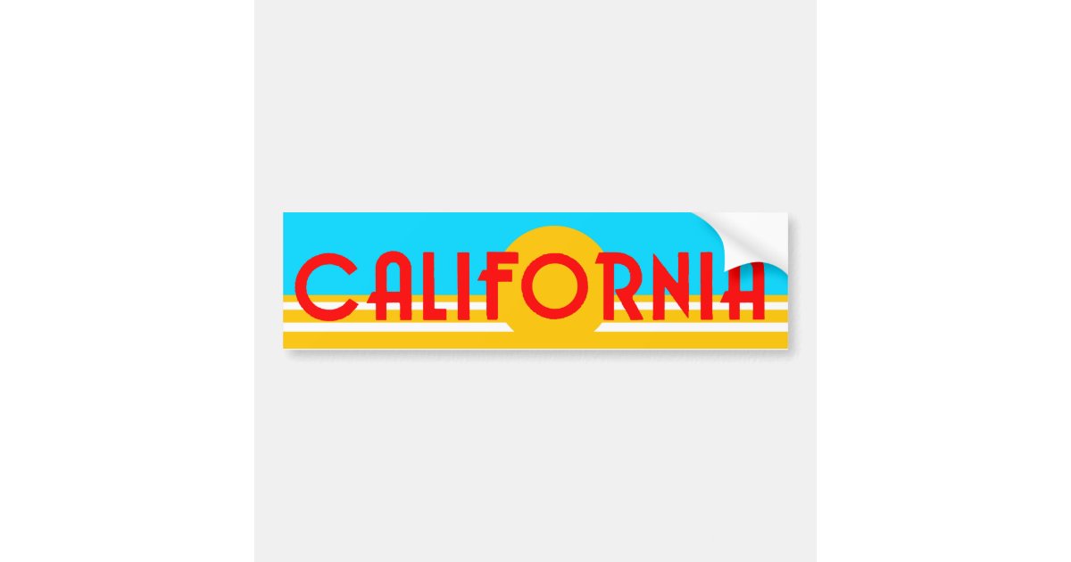 VIntage California Logo Bumper Sticker | Zazzle