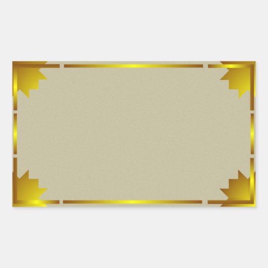 Vintage Decorative Gold Border Label Sticker | Zazzle.ca
