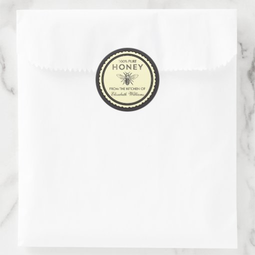 Vintage Homemade Honey Stickers | Zazzle