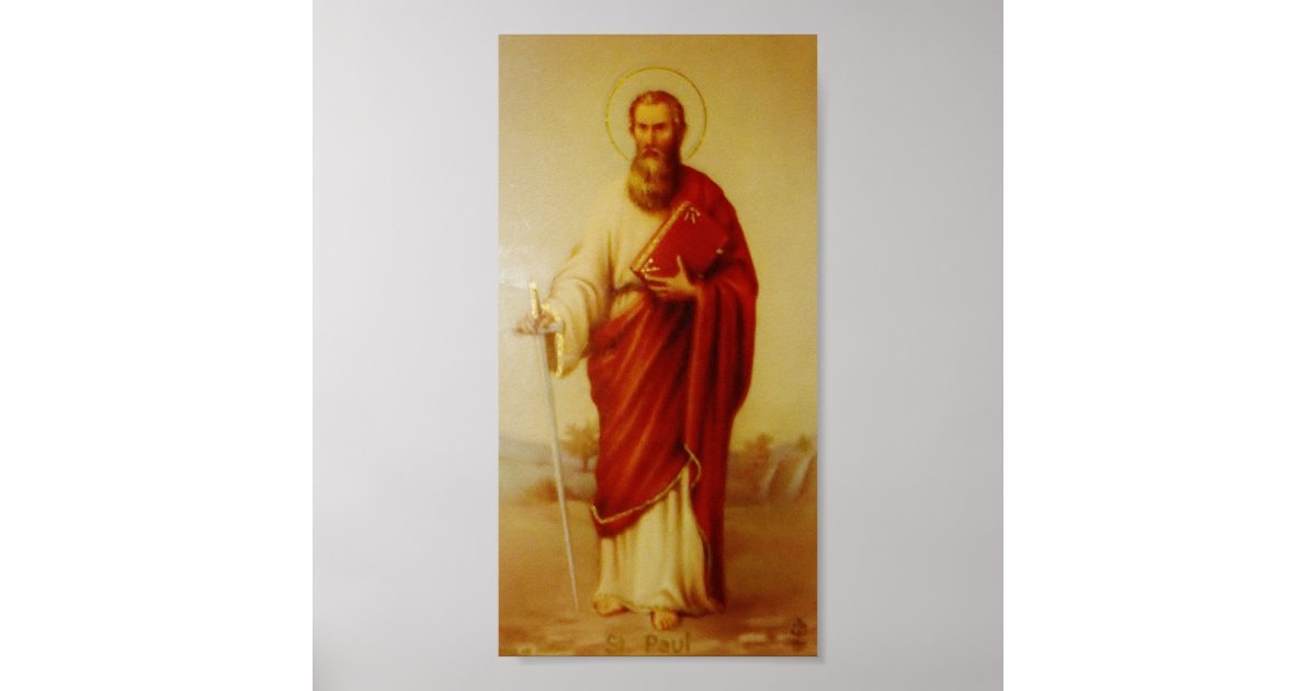 Vintage Image of the Apostle Saint Paul Poster | Zazzle