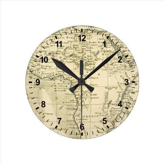 Vintage Map of Africa Round Clock | Zazzle.ca