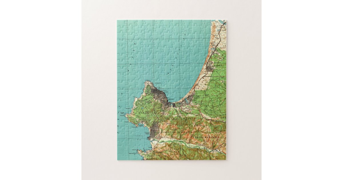 Vintage Map of Monterey California (1941) Jigsaw Puzzle | Zazzle