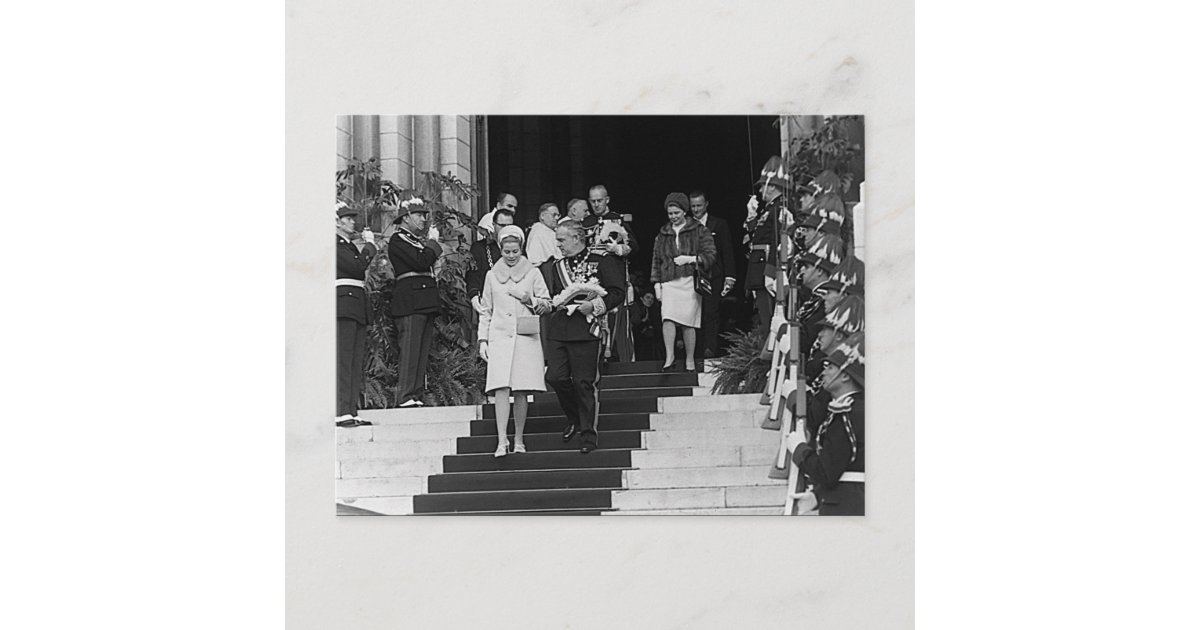 Vintage Monaco Prince Albert and Princess Grace Postcard | Zazzle