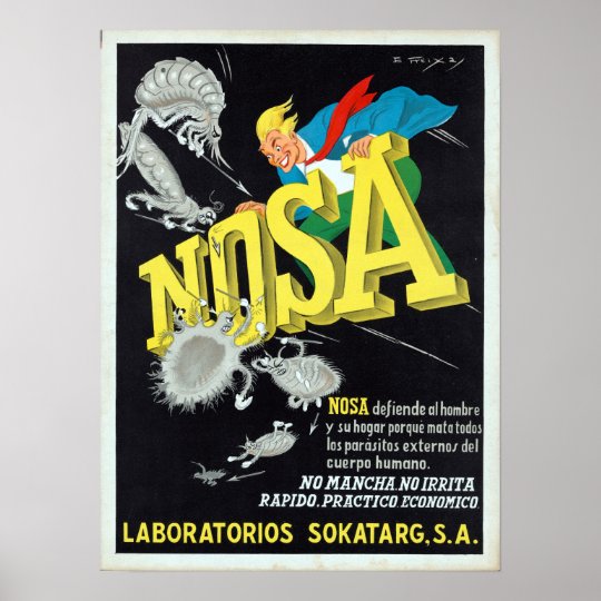 Vintage Pest Control Advertisement Poster | Zazzle.ca