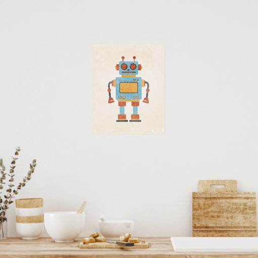 Vintage Robot Poster | Zazzle