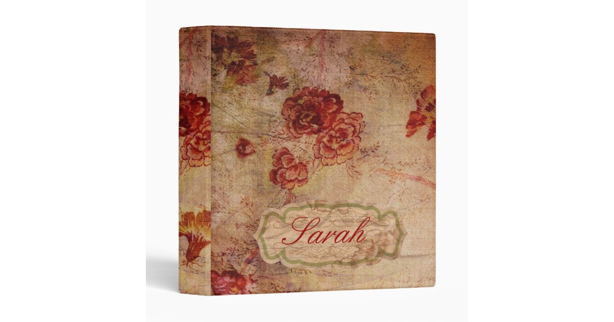 Vintage Rose Binder | Zazzle