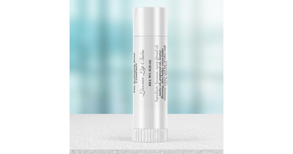 Vintage style lip balm tube label - white | Zazzle