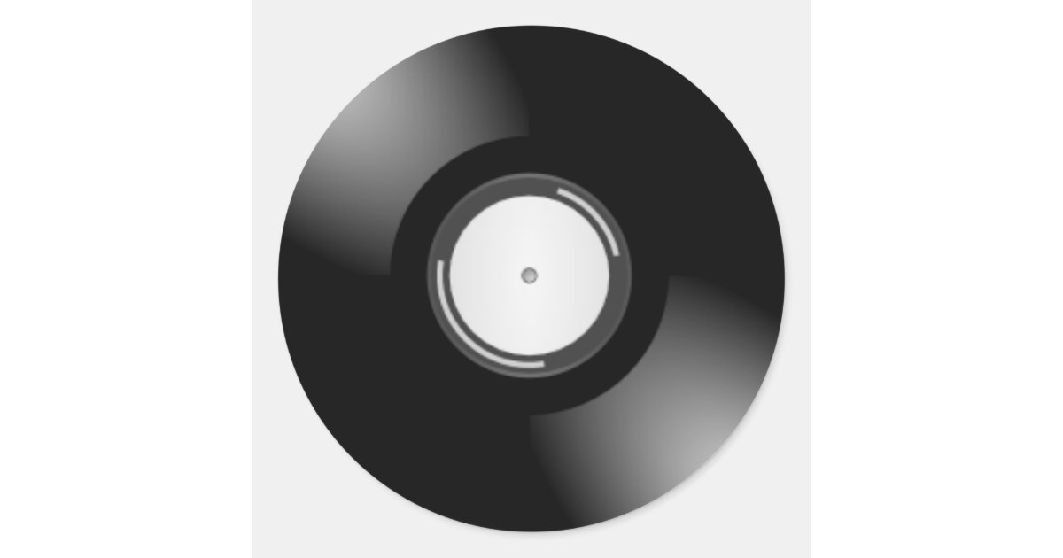 Vinyl Record Classic Round Sticker | Zazzle