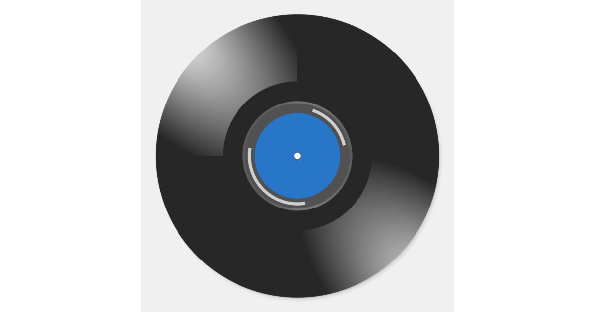 Vinyl Record Design Classic Round Sticker | Zazzle