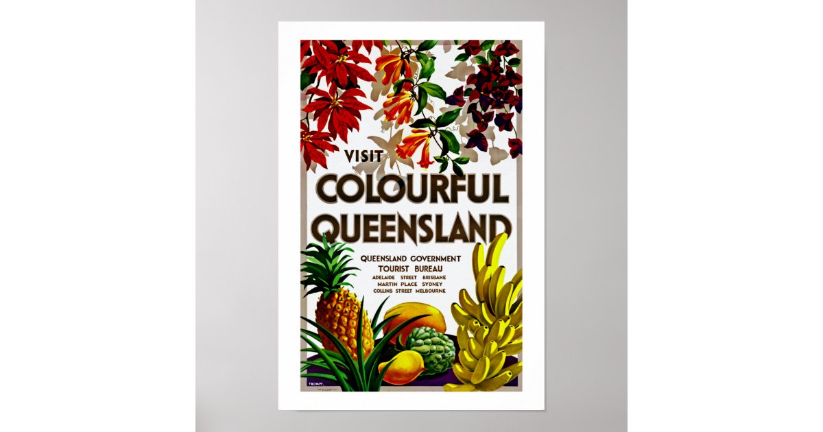 Visit Colourful Queensland Poster | Zazzle