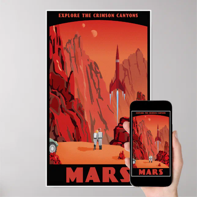 Visit Mars Poster | Zazzle