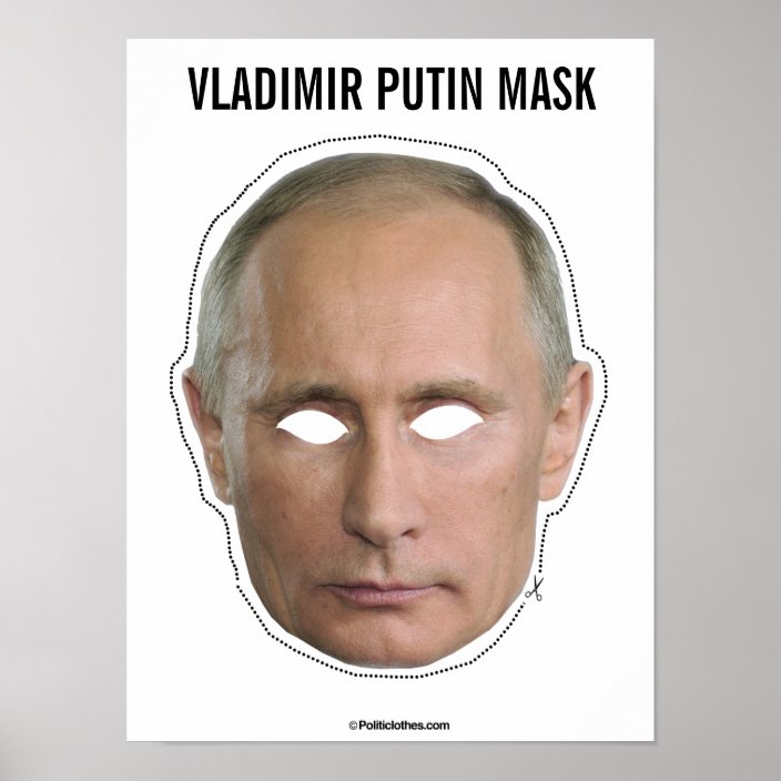 Vladimir Putin Mask Cutout Poster | Zazzle.ca