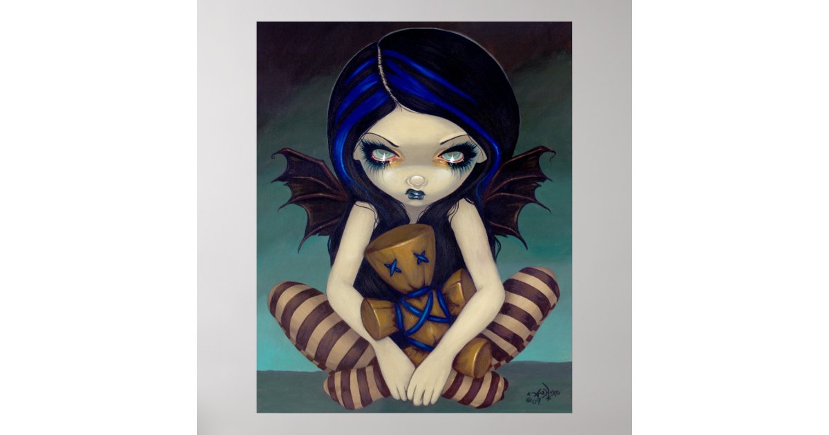 Voodoo in Blue gothic fairy Art Print | Zazzle