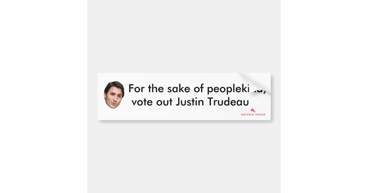 Vote Out Justin Trudeau Bumper Sticker | Zazzle