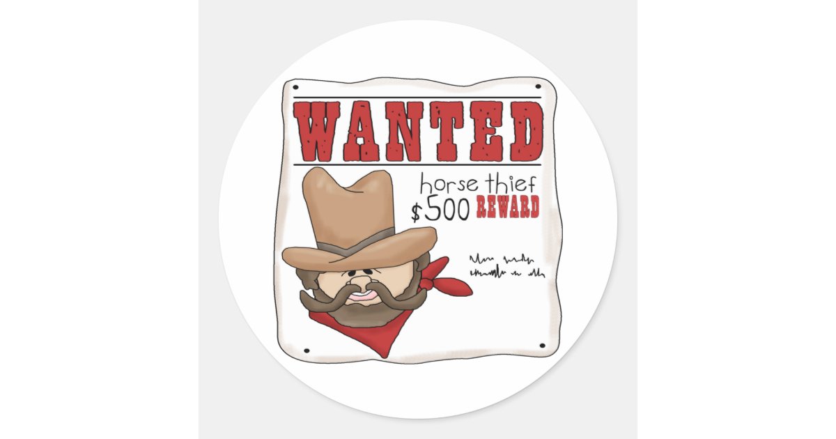 Wanted Poster Stickers | Zazzle