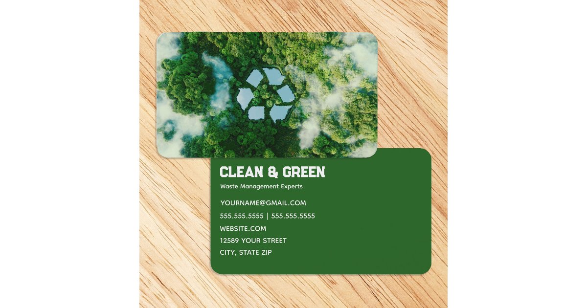 Waste Management Recycling Business Card | Zazzle
