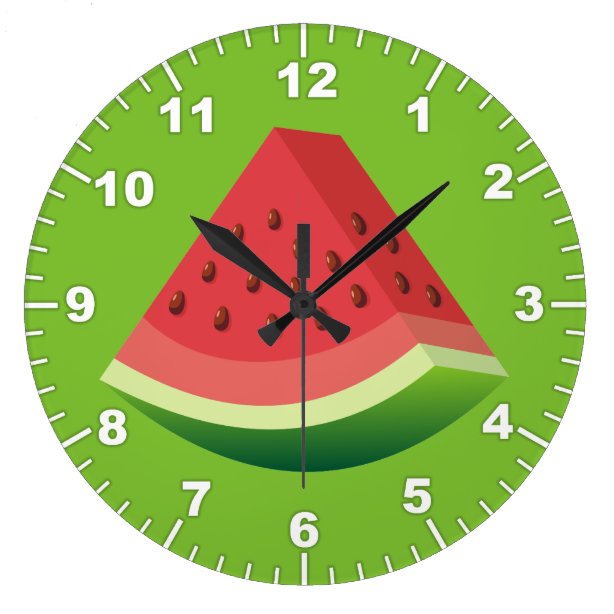 Watermelon Slice Wall Clocks | Zazzle.ca