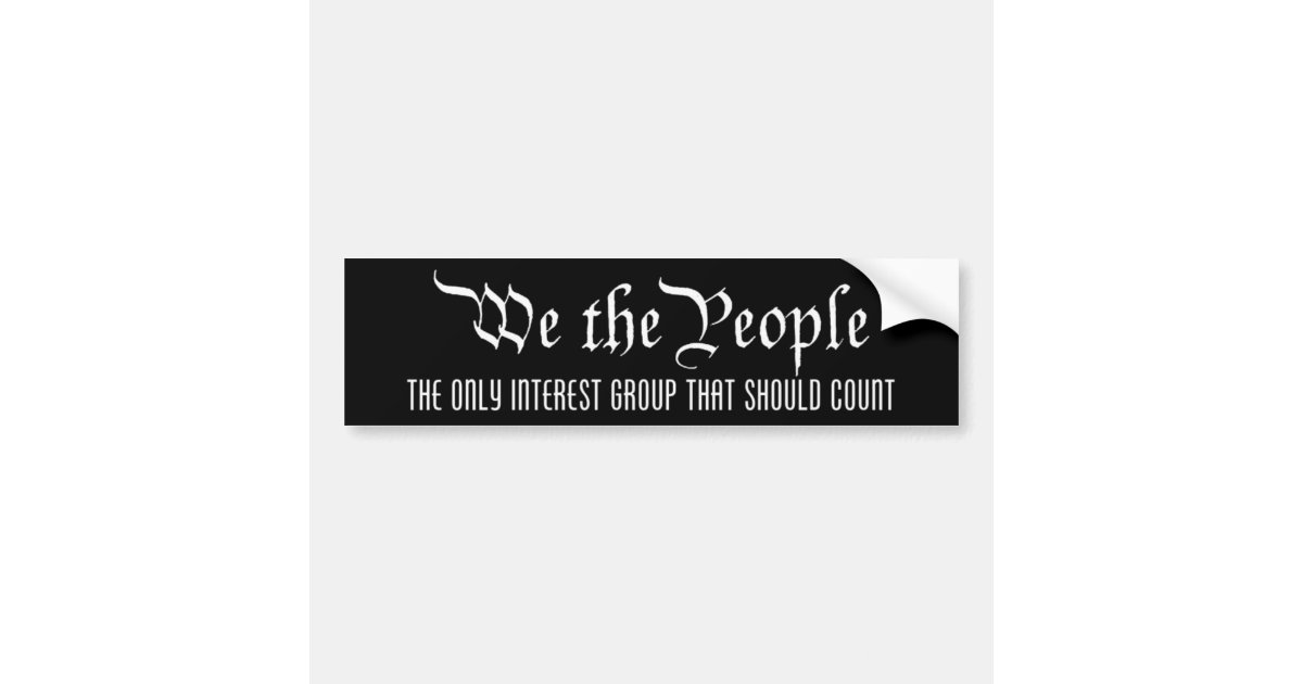 We the People Bumper Sticker | Zazzle